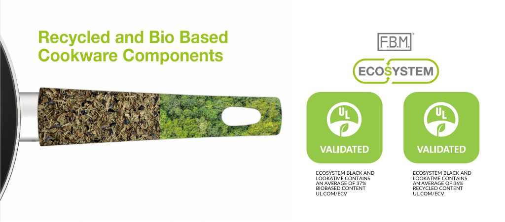 ECOSYSTEM validated by UL for Recycled Content and Bio Based Content.